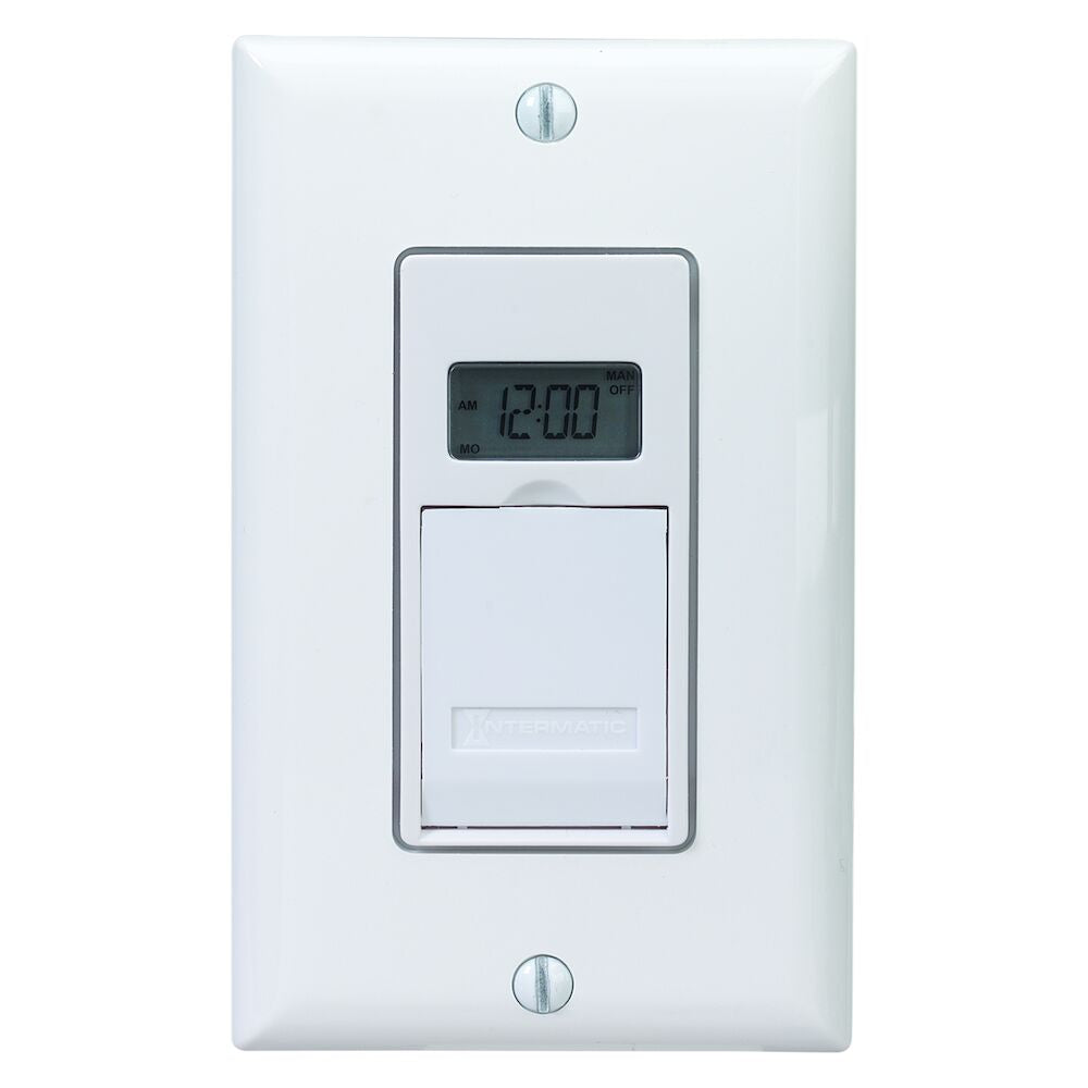 EI500WC 7-DAY STANDARD PROGRAMMABLE TIMER, 125 VAC, 15A, WHITE, INTERM ...