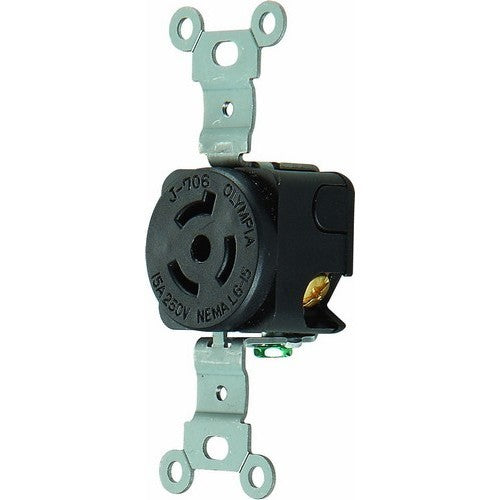 L6-15R TWIST LOCK WALL MOUNT RECEPTACLES - 2 POLE 3 WIRE 15A 250V ...