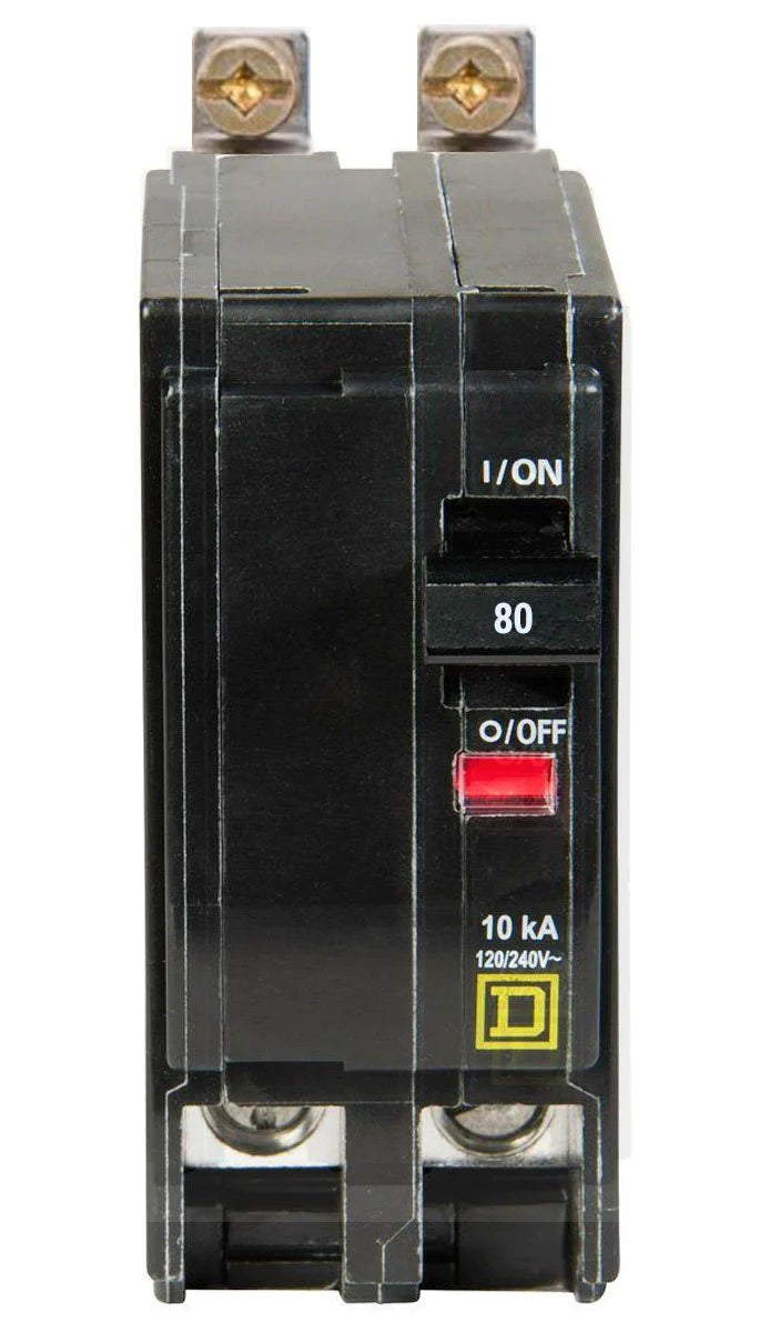 SQUARE D MINI CIRCUIT BREAKER 80A 2 POLE BOLT ON MOUNT QOB280 TYPE QOB ...