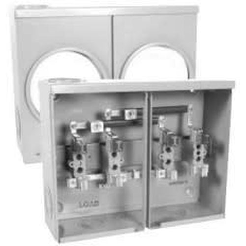 LEFT HAND ENTRY METER SOCKET TWO GANG 200A 600V MAIN 100A PER POSITION ...