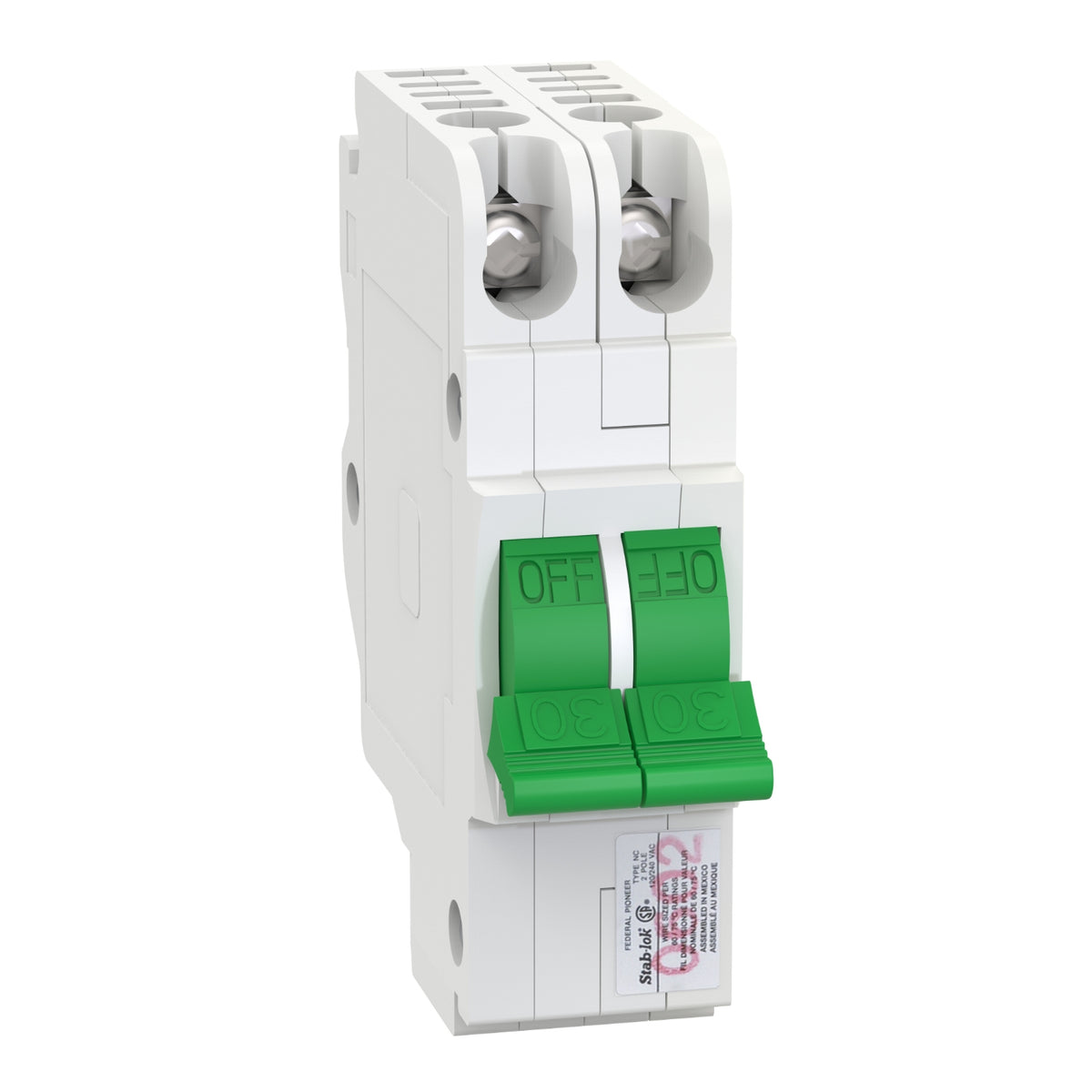 STAB-LOK THIN CIRCUIT BREAKER 30A 2 POLE PLUG IN MOUNT NCO TYPE NC0230 ...