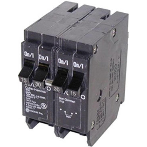 EATON CUTLER HAMMER QUAD 15A/30A-30A/15A CIRCUIT BREAKER DNPL153015 ...